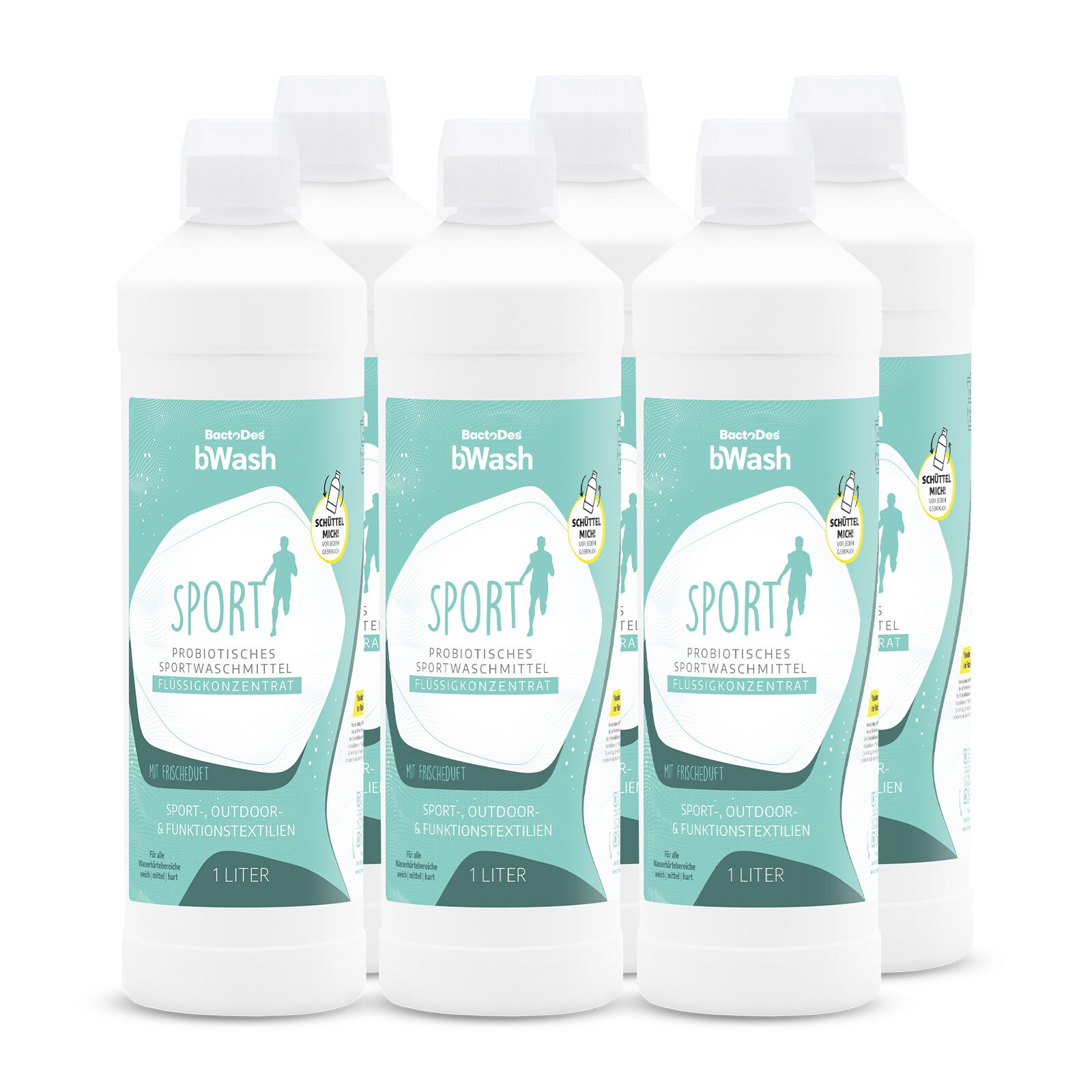 bWash® Sportwaschmittel Flüssigkonzentrat 6 x 1 Liter Flasche, 72,24